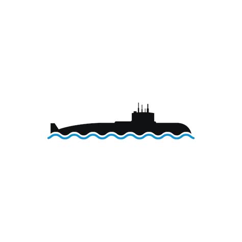 Militär u boot logo vektor symbol illustration Premium Vektor