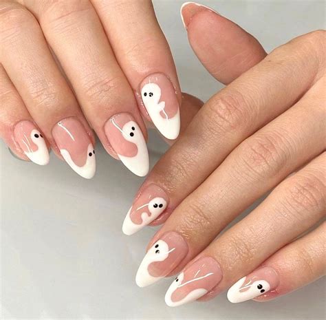 You Been Ghosted Halloween Nails Press Ons Short Long Nails Fake Nails