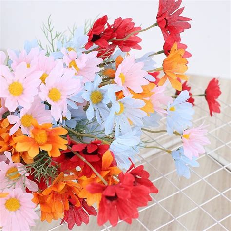 ดอกไม้ปลอม ดอกดาวกระจาย ดอกคอสมอส ดอกไม้ประดิษฐ์ ตกแต่งบ้าน 2022 ส่งที่ไทยค่ะ Line Shopping
