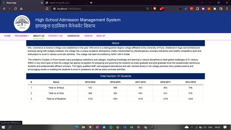 Highschool Admission Webapp Github