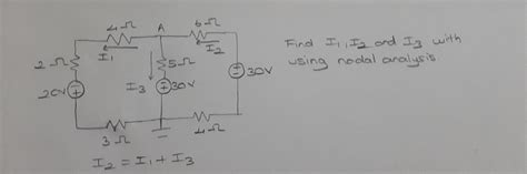 solved find i1 i2 and i3 with using nodal analysis i2 i1 i3