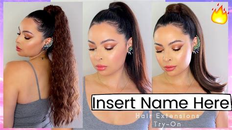 Insert Name Here Hair Extensions Try On Youtube