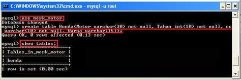 Membuat Database Menggunakan CMD Dan XAMPP LA Lab TI