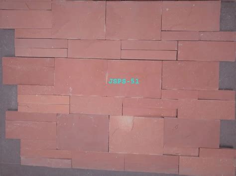 Red Sandstone Wall Cladding Stone Panel At ₹ 55sq Ft Stone Wall