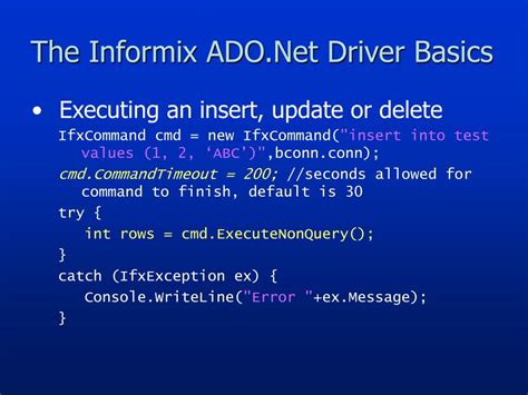 Ppt Building Informix Data Driven Applications With Net Powerpoint Presentation Id3499066