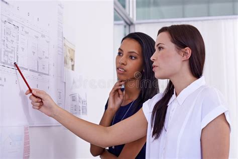 Architecture Women And Teamwork With Blueprint In Office For Building Design Remodeling