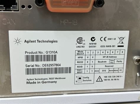 Used Agilent G1310a 1200 Series Hplc Liquid Chromatograph Hplc For Sale Dotmed Listing 4448078