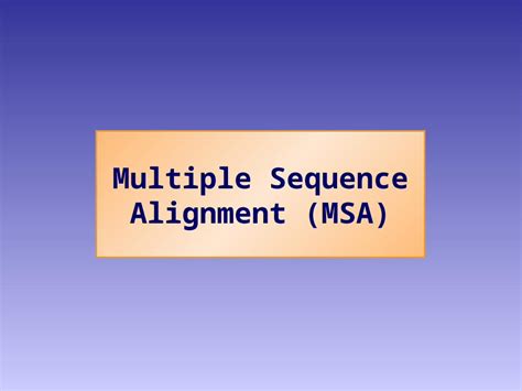 ppt multiple sequence alignment msa ecole phylogénomique carry le