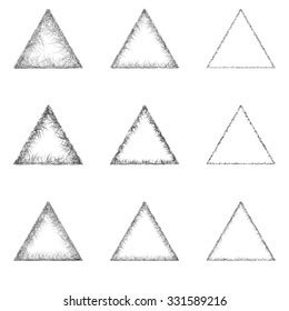 Sketch Triangle Design Element Set Stock Vector Royalty Free Shutterstock