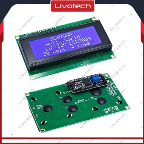 jual lcd display blue 20x4 i2c character 2004 background layar biru