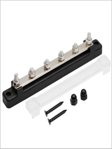 Single Row Connection Block Busbar Rv Distribution Terminal Block For Vehicles And Ships