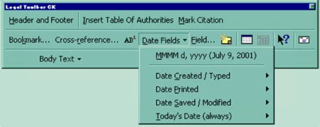 Using Date Fields In Microsoft Word