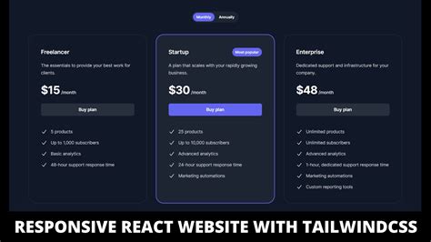 Learn How To Build Responsive Pricing Section With Tailwindcss Youtube