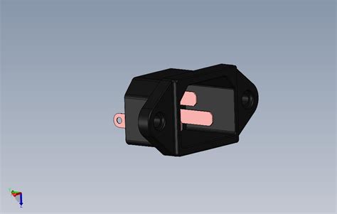 交流电源连接器 Solidworks 2017 模型图纸免费下载 懒石网
