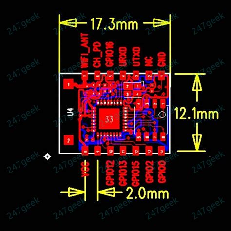 247geek Esp 03 Esp03 Esp8266 Wifi Module