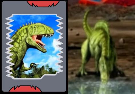 Acrocanthosaurus Green Dino Rey Cartas Dinosuarios Dinosaurios
