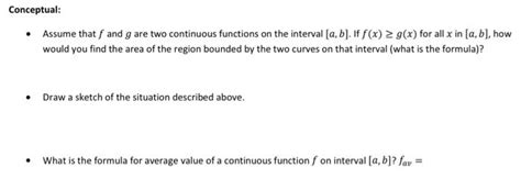 solved assume that f and g are two continuous functions on