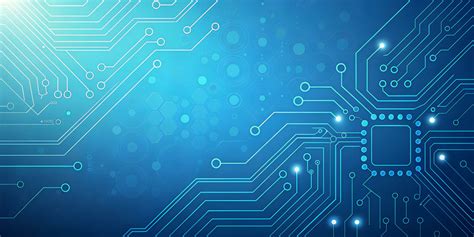 Modern Technology Background With Abstract Electronic Circuits Blue Backgrounds Ai Free