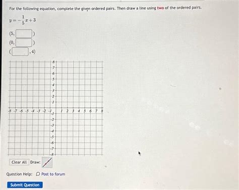 solved for the following equation complete the given
