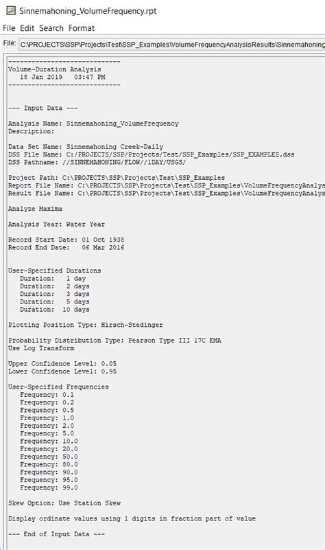 Viewing And Printing Volume Frequency Analysis Results