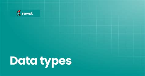 Data Types Rewst Documentation