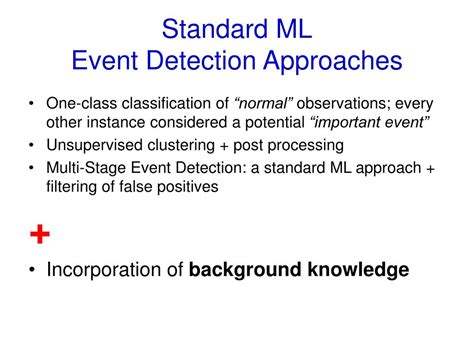 Ppt Machine Learning Algorithms For Surveillance And Event Detection