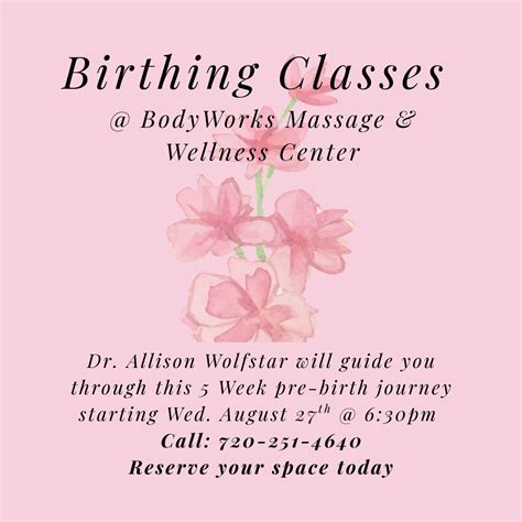 Birthing Classes Bodyworks Massage Center
