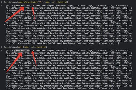 javascript Как получить все имена html классов из dom документа