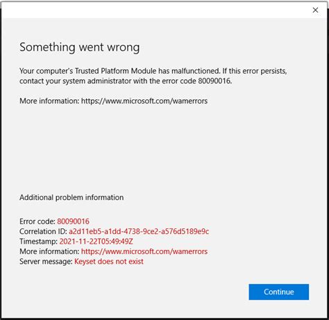 Your Computers Trusted Platform Module Has Malfunctioned Error Life