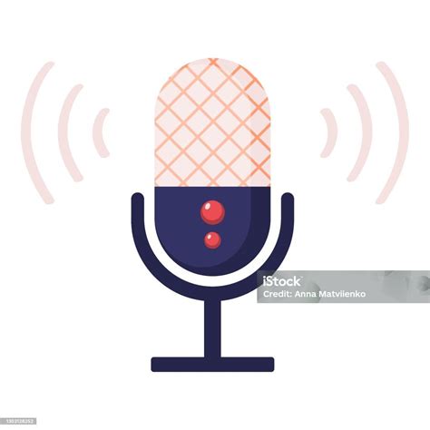 미디어 도구 마이크 낙서 아이콘 사운드 녹음 장치 미디어 장비 손으로 그린 벡터 일러스트레이션 마이크 방송 시설 컬러 드로잉