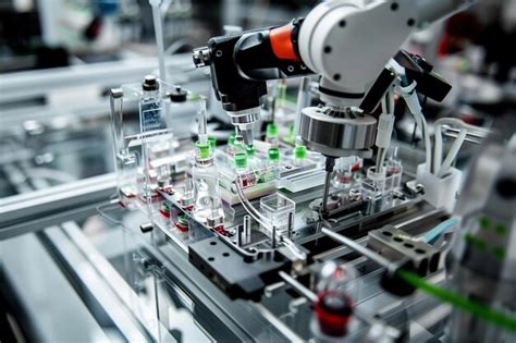Premium Photo Robotic Arms Assembling Products In A Factory