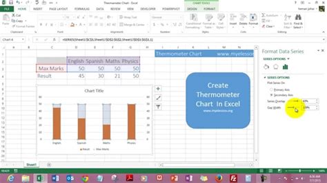 Make Thermometer Chart In Excel Hindi Youtube