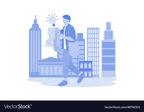 Travel Writer Creating Destination And Experience Vector Image