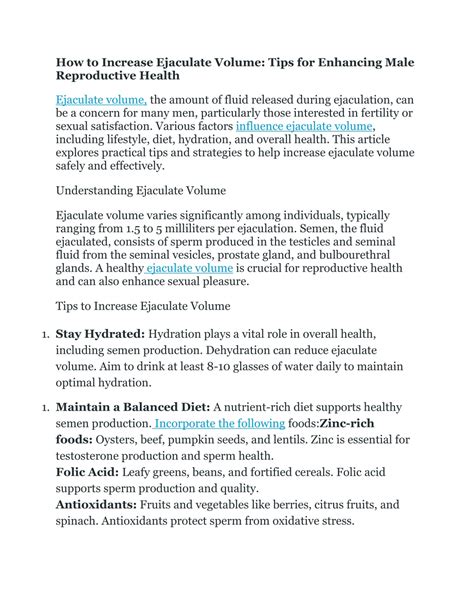 Ppt How To Increase Ejaculate Volume Powerpoint Presentation Free