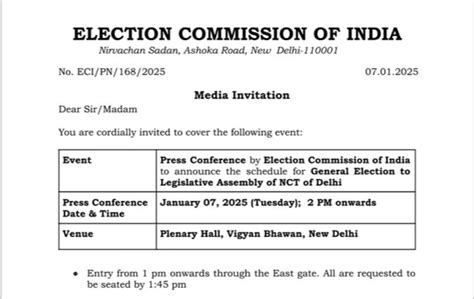Delhi Assembly Election 2025 Dates To Be Announced Today