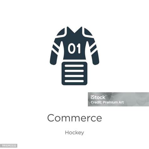 상거래 아이콘 벡터입니다 흰색 배경에 격리 된 하키 컬렉션의 트렌디 한 플랫 커머스 아이콘입니다 벡터 일러스트는 웹 및 모바일 그래픽 디자인 로고 Eps10에 사용할 수