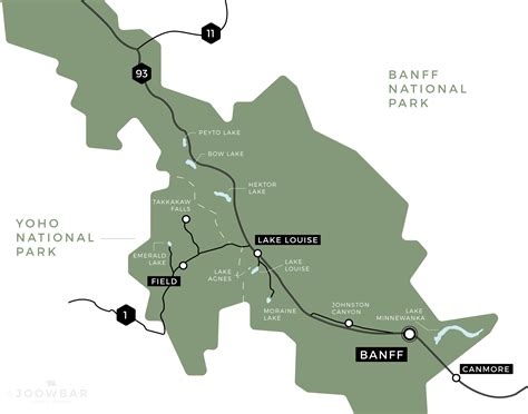 Banff National Park Hiking Map Ontheworldmapcom All For One