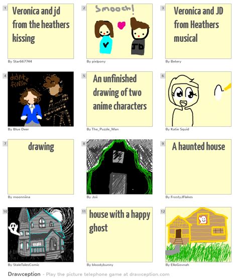 Veronica And Jd From The Heathers Kissing Drawception