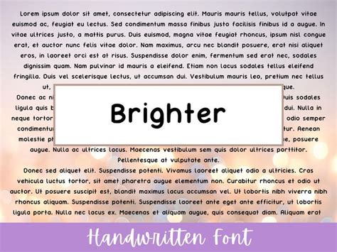 Brighter Handwritten Font Bold Font Handwriting Font Note Taking Font Neat Font Journaling