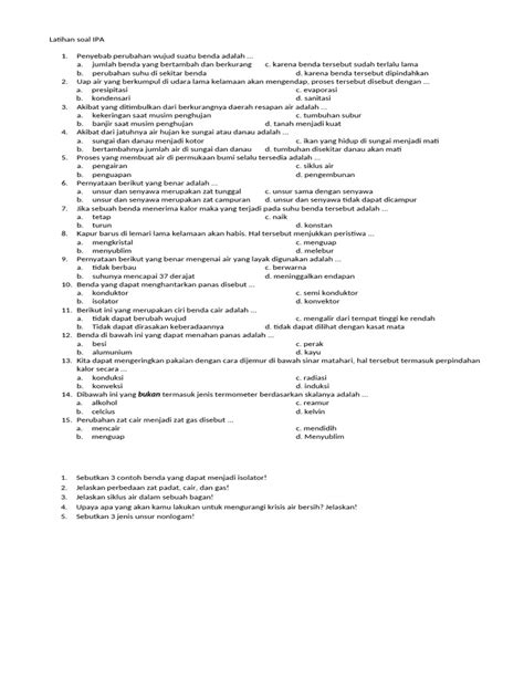 Latihan Soal Ipa Pdf