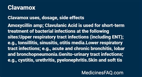 Clavamox Uses Dosage Side Effects Food Interaction And Faq