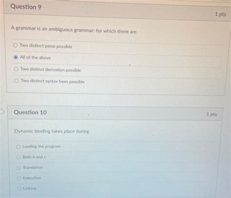 Solved A Grammar Is An Ambiguous Grammar For Which There