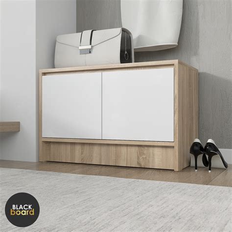 Тумба для взуття в передпокій J 174 Дуб сонома Білий продаж ціна у