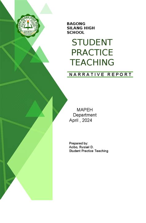 NLC Template N A Bachelor In Secondary Education Babe PRACTICE TEACHING BAGONG SILANG