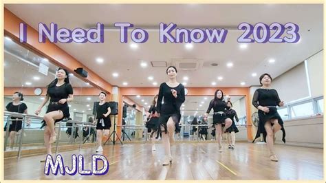 I Need To Know 2023 JMP KOR August 2023 아이 니드 투 노우 라인댄스 YouTube