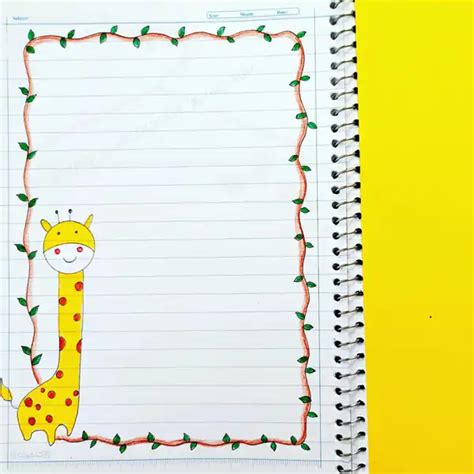 کادر دفتر مشق کلاس اول با ایده های ساده برای نقاشی