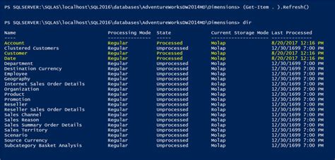 PowerShell For SSAS Multidimensional