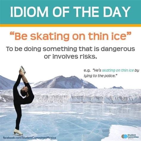 Winter Idioms Idioms With Cold Meaning Sports Idiom On Thin Ice