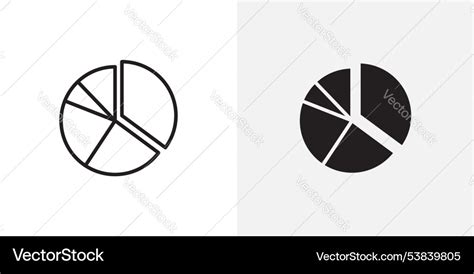 Pie Chart Icon Set Royalty Free Vector Image Vectorstock