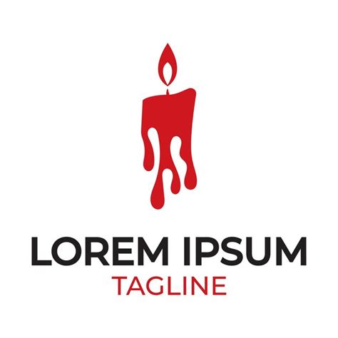 Иллюстрация шаблона логотипа свечи Премиум вектор